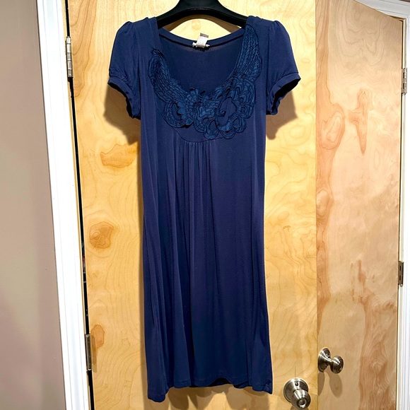 Dresses | Lucca Dress Blue Embroidered Medium | Poshmark